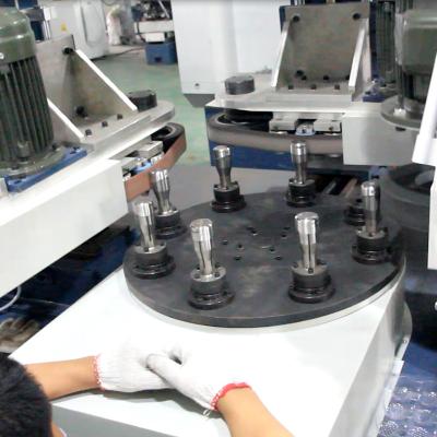 China 3 grinding heads continuous automatic disc polishing machine wire drawing machine round product surface wire drawing for sale