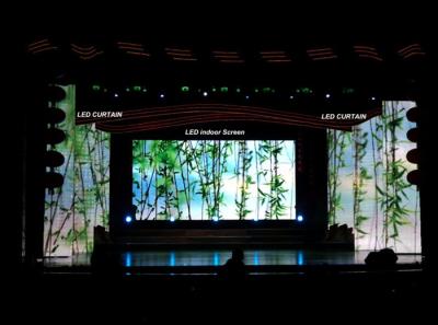 China Super Slim P6.25 Flexible Led Video Screen , Indoor Rental Curtain Led Display SMD3528 for sale