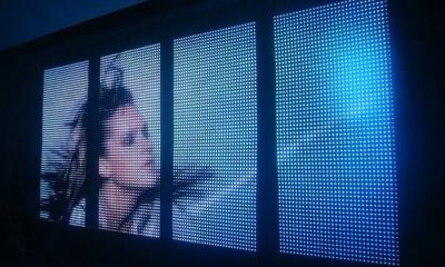 China High Brightness Outdoor Led Curtain Display P12 , Rental Stage Flexible LED Video Screen for sale