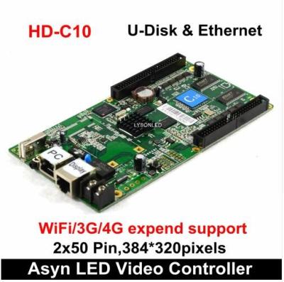 China Huidu HD-C10 Asynchronous Full-Color LED Video Controller 384*320 pixels, Compatiable with HD-R501S Receiving Card for sale