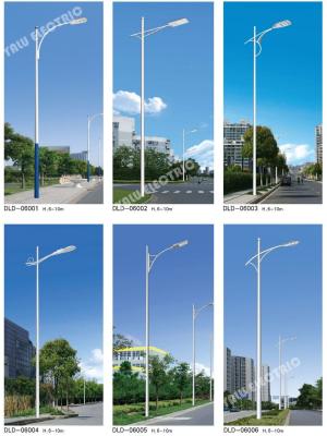 China Q235 galvanized single arm round octagonal LED highway street light pole for sale