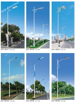 China Q235 galvanized single arm polygonal or tapered park light pole for sale