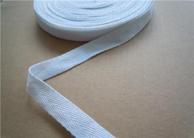 China 20mm Weiß-nicht elastische Band-Ordnung, nähendes doppeltes Falten-Neigungs-Band zu verkaufen