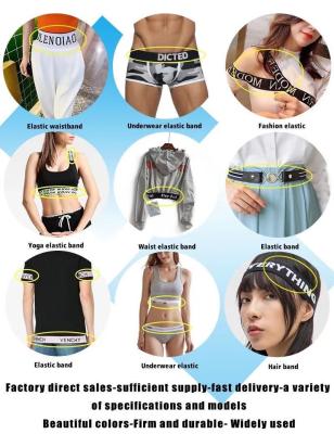 Cina Il modo ha personalizzato la cintura elastica stampata del jacquard per il nastro elastico stampato biancheria intima in vendita