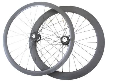 China la bici de la pista del carbono 700C rueda el engranaje fijado los 50MM delantero Wheelset de la parte posterior de los 38MM en venta