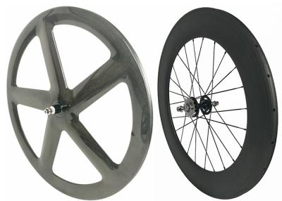 China el carbono lleno de 3k /12k fijó el engranaje Wheelset 700c con la pintura modificada para requisitos particulares en venta