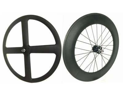 China Rayo del frente 4 de las ruedas de la bici de la pista del carbono 700C/parte posterior durables los 88MM * 23M M en venta