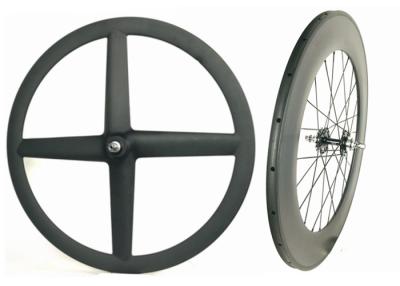 China T700 el frente 4 habló la temperatura alta anti 700C de la parte posterior los 88MM de las ruedas de la bici de la pista del carbono en venta