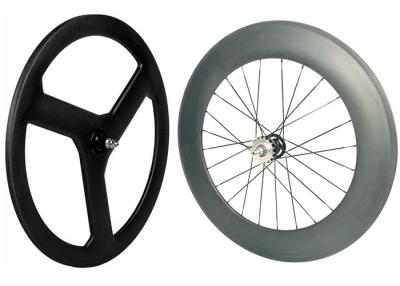 China Toray 700 fijó el engranaje V profundo Wheelset, rueda posterior velocidad fija mate del engranaje 3k de la sola  en venta