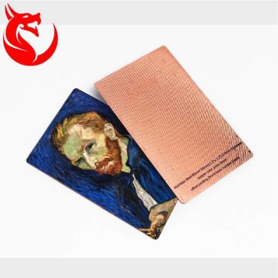 China Top grade different background design rose gold steel metal card for sale