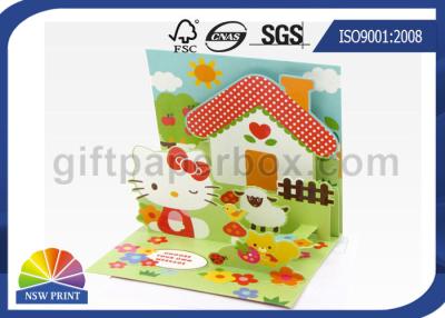 China Pop Up Birthday Cake Custom Greeting Cards , Printable Greeting Cards for sale