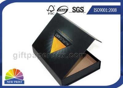 中国 無光沢の黒はふたのギフト用の箱のペーパー包装箱によってカスタマイズされた光沢のあるに蝶番を付けました 販売のため