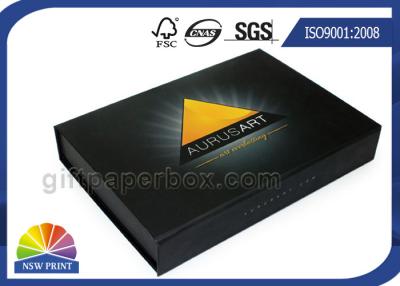 中国 無光沢の黒はふたのギフト用の箱のペーパー包装箱によってカスタマイズされた光沢のあるに蝶番を付けました 販売のため