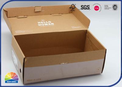 China CMYK Eco Friendly Kraft Paper Gift Box Matt Varnishing Packaging For Shoes for sale