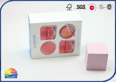 China Blue Eco Friendly Coated Paper Fold Cosmetics Box For Lipstick Matte Lamination for sale