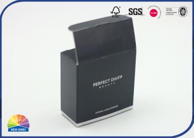 China Cosmetic Packing Folding Carton Box With Luxury Matte Black Color Recyclable for sale