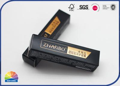 China Lipstick Package C1S Embossed Paper Folding Boxes Gold Stamping Logo for sale