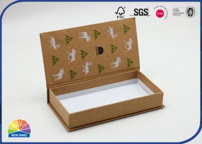 Cina Abitudine d'imballaggio di carta del regalo del nuovo anno del contenitore di regalo del coperchio a cerniera di colore rosso stampata in vendita