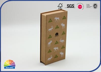 Cina Abitudine d'imballaggio di carta del regalo del nuovo anno del contenitore di regalo del coperchio a cerniera di colore rosso stampata in vendita