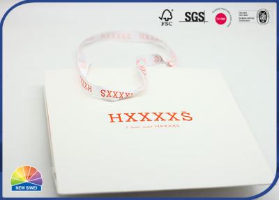 China White Color Pantone Color Paper Gift Bag With Custom Silk Handle for sale