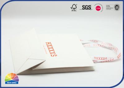 China White Color Pantone Color Paper Gift Bag With Custom Silk Handle for sale