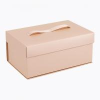 China Ribbon Handle Foldable Presentation Box for Medium-Sized Merchandise for sale