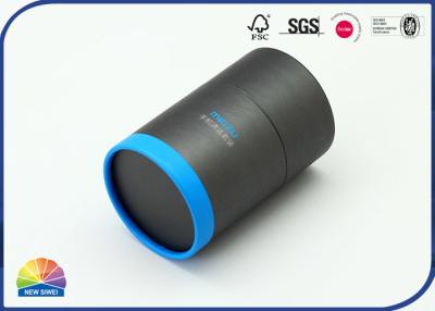 China Black 157gsm Coated Paper Tube Containers Concise 4c Print for sale