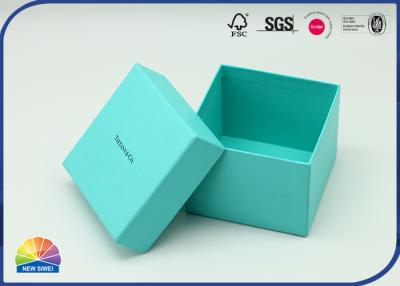 China Cyan Cubic Specialty Paper Present Box Two Pieces Set 1c Print for sale