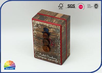 Cina Grano di legno che stampa il sapone d'imballaggio attuale della scatola di carta della spalla rigida in vendita