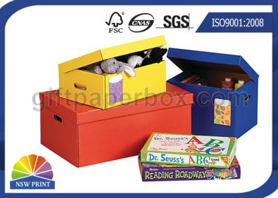 China Colorful Toy Storage Corrugated Carton Paper Box / Customized Cardboard Packaging Boxes for sale