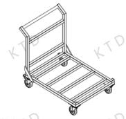 China Square Tube SUS 304 Oven Trolley Multifunctional with 100kg Load Capacity for sale