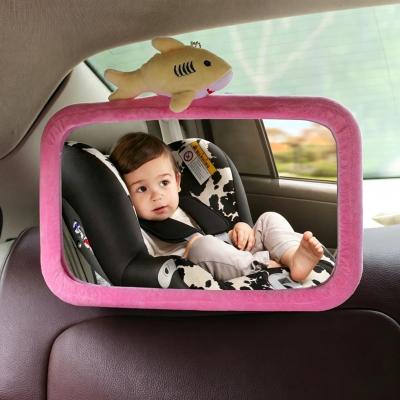 China Baby Car Seat Mirror Rear Facing Infant Backseat View Mirror Shatterproof 360° Rotatable Baby Observation Rearview Mirror for Car Headrest for sale