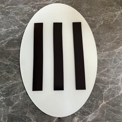 China 40 x 60cm Oval Anti Fog PC Mirror Security Checkpoint Shatter Resistant OEM Custom Size for sale