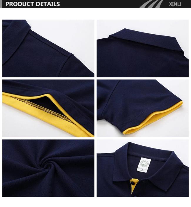 Custom Branded Ring Business Gentleman Casual Short Sleeve Cotton Polyester T- Shirt With Collar