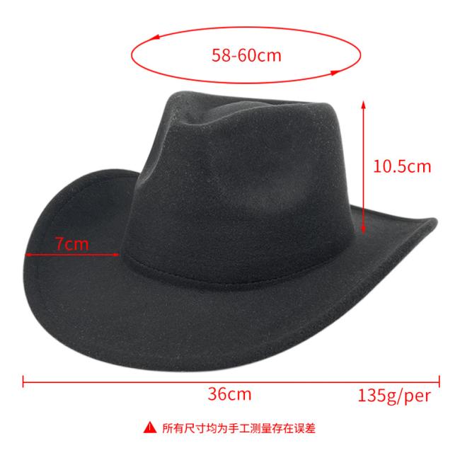 Fashion Colorful Wool Felt Fedora Hats Men Women Ladies Cowboy Hat Wool Felt Chapeau Factory Wholesale