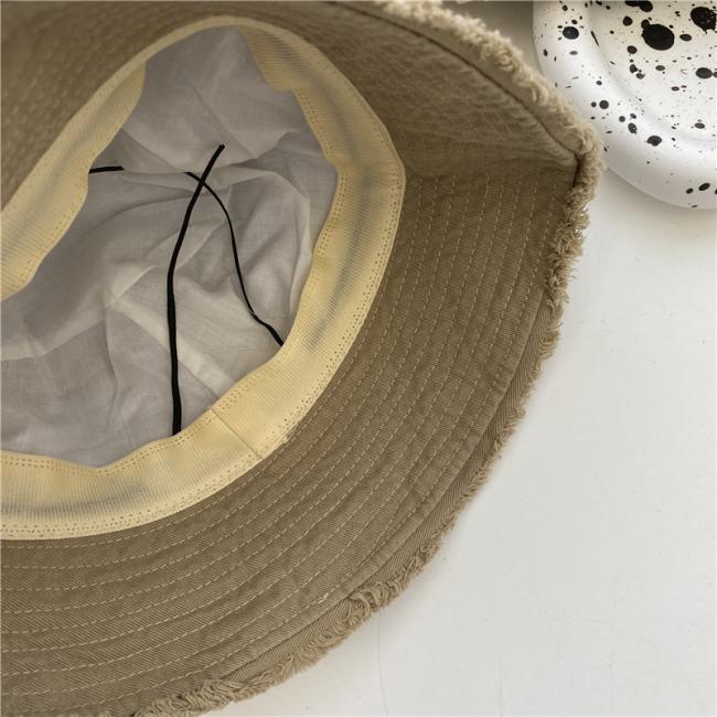 Spring and Autumn Bucket Fisherman Hat Solid Color Sunshade Hat Ladies Travel Custom LOGO Cotton Casual Hat