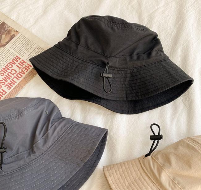 Adjustable Fisherman Hat Men And Women Solid Color Casual Basin Hat Quick-Drying Rainproof Sunscreen Bucket Hat