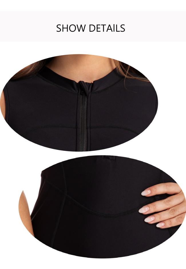 Summer Swimwear One-piece With Zipper Wetsuit Lady Sexy Training Swimsuit