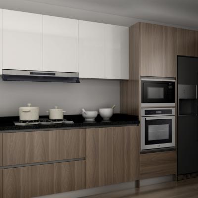 China Solid Wood Contemporary Modern Walnut Kitchen Cabinets Pantry Joinery Frameless for sale