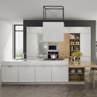 China Small Home Modular Kitchen Cupboards Friendly E0 / E1 Grade  Prefabricated Built In Cabinets for sale