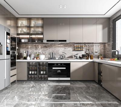 Cina Pannelli truciolari moderni armadi da cucina componibili con cassetto per residenza domestica in vendita