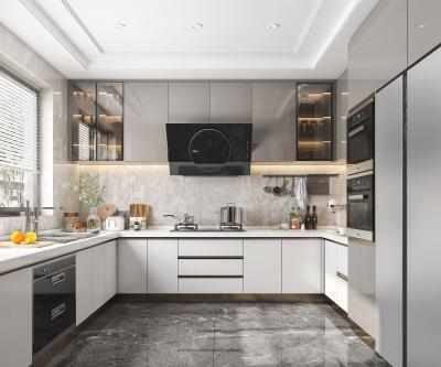 China Customized Complete Modern Kitchen Cabinets And Islands White Shaker Cabinet Island for sale