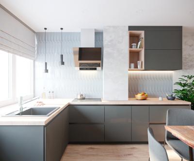 China Home Modern Prefab Kitchen Cabinets Cupboard Custom Size & Design for sale