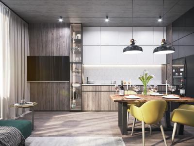 China E0 E1 Or ECO Friendly Modern Melamine Full Luxury Custom Kitchen Cabinets For Home for sale