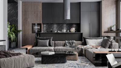 Cina Light Luxury Design Kitchen Island Unità / Legno Melaine 10x10 Kitchen Island in vendita
