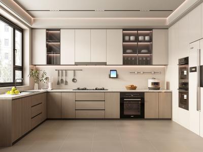 China Antique Design Style Modern Kitchen Base Cabinets Glass Doors 16mm / 18mm / 25mm Door Thickness for sale