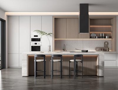 China Antique Design Style Modern Kitchen Base Cabinets Glass Doors 16mm / 18mm / 25mm Door Thickness for sale
