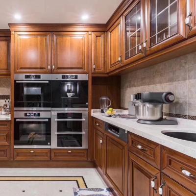 China Restaurant MDF Kitchen Cabinets Custom Plywood Classic Kitchen Cabinet Styles for sale