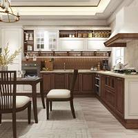 Quality Anti Fouling Traditional Two Tone Kitchen Cabinets / Kitchen Melamine Cupboards for sale