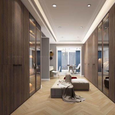 China Glass Door 75cm Wide Swing Shutter Wardrobe Storage Units Stain Resistant For Hotel Furniture for sale